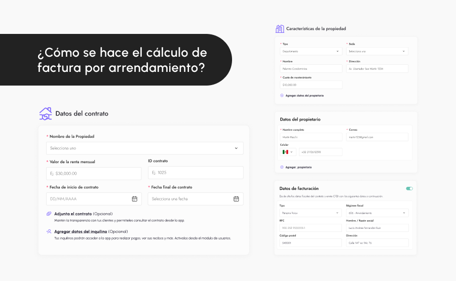 Cómo hacer facturas y recibos de arrendamiento: Ejemplo